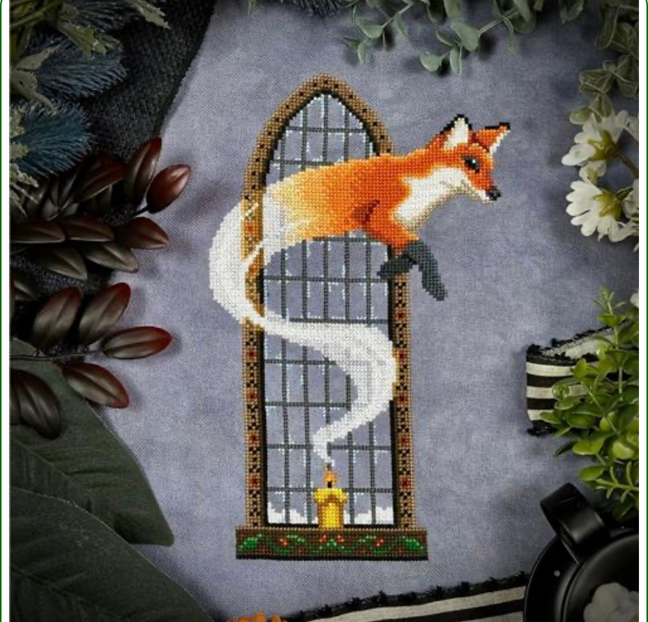 Candle Fox - The Stitch Crypt – Bee Youtiful Sip and Stitchery