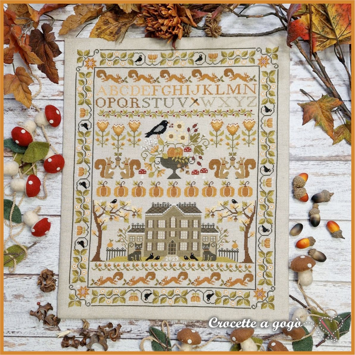 October Sampler - Crocette a gogo – Bee Youtiful Sip and Stitchery
