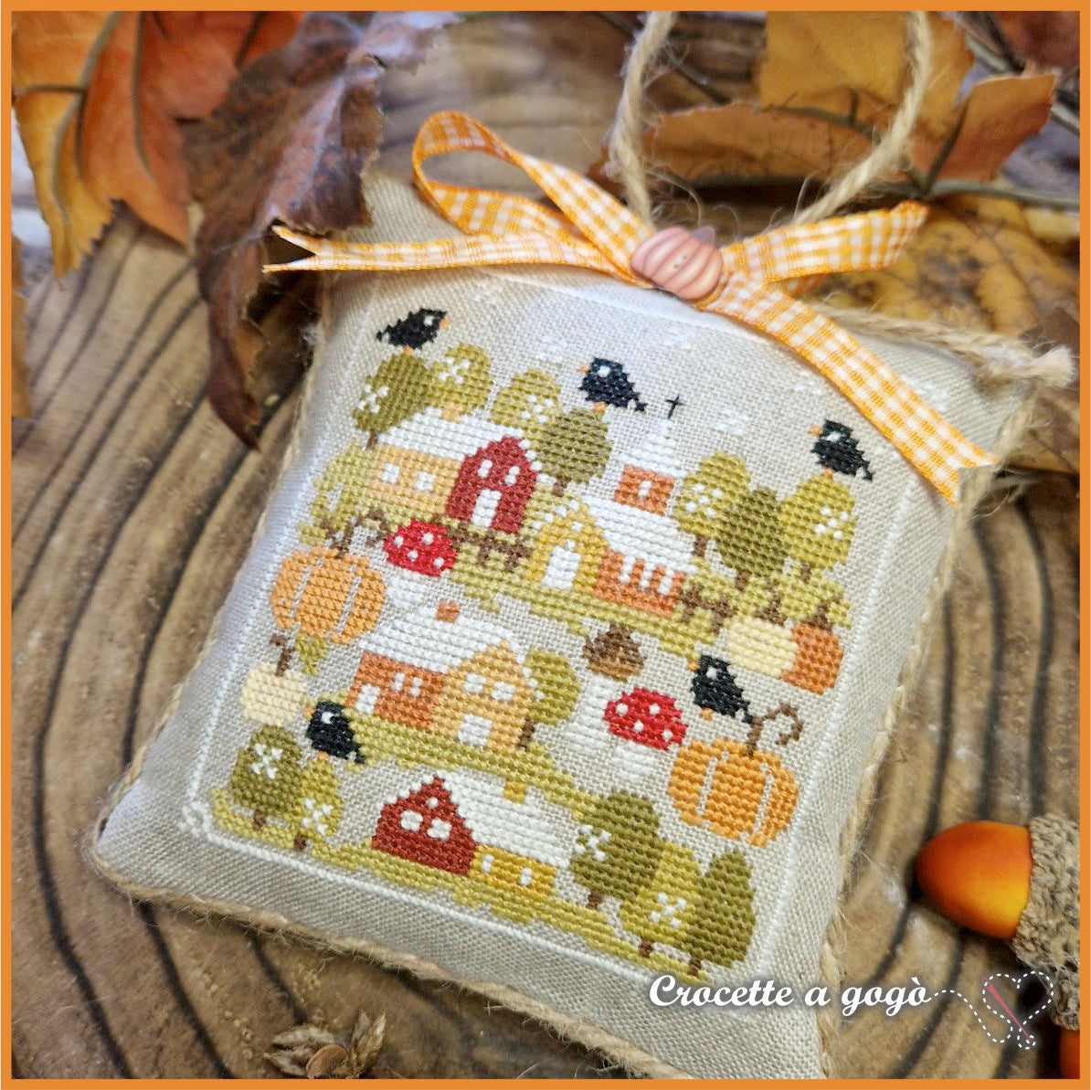 Autumn Tiny Village - Crocette a gogo – Bee Youtiful Sip and Stitchery