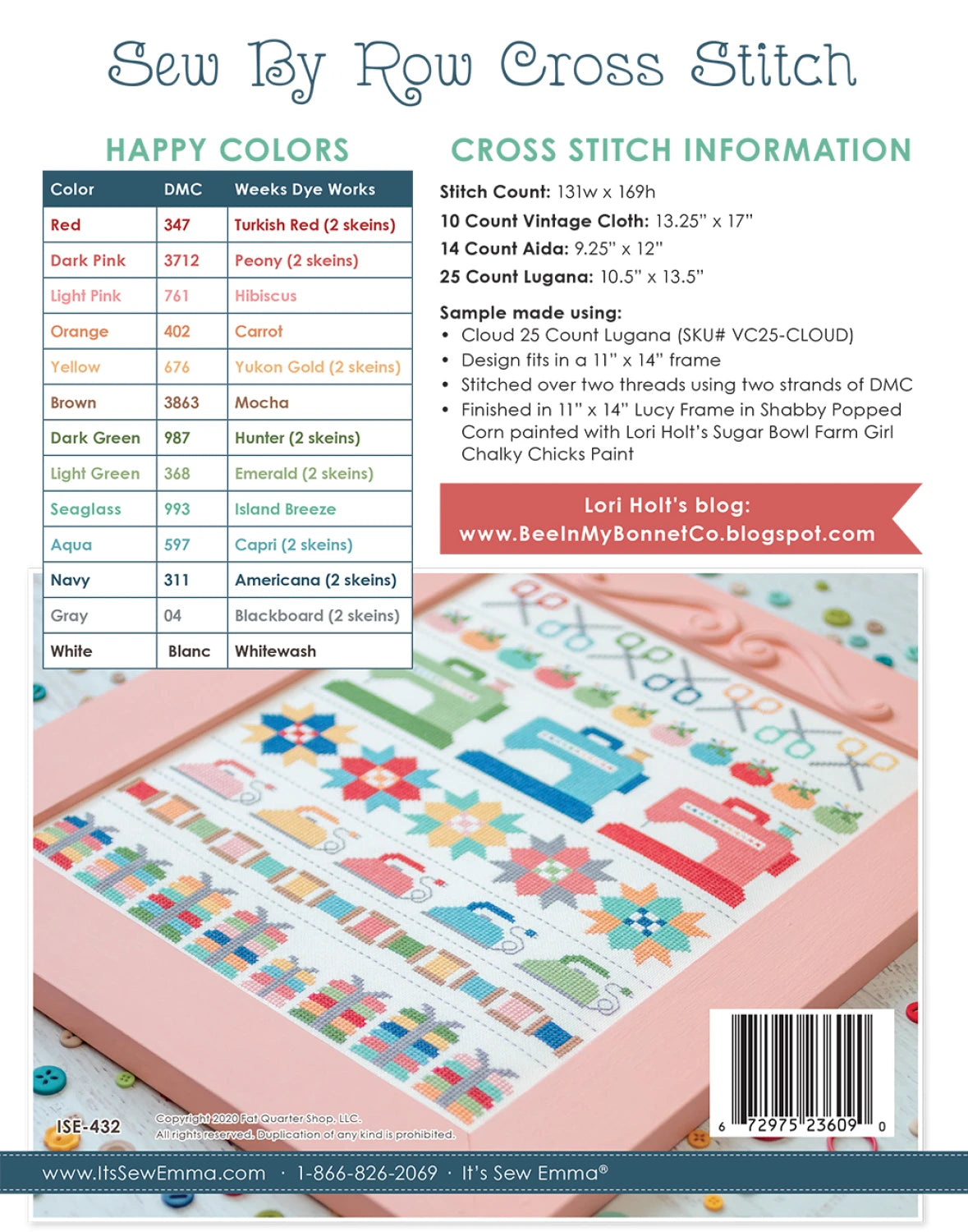 Sew by Row - Bee In My Bonnet - Lori Holt – Bee Youtiful Sip and Stitchery