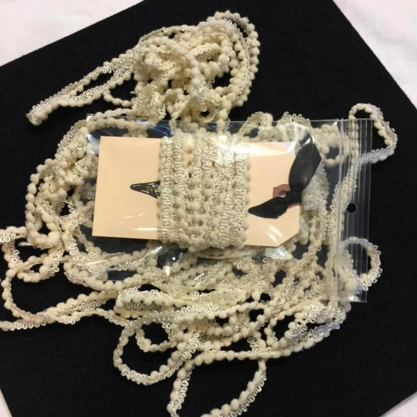 Pom Pom Trim - Vanilla - Lady Dot Creates – Bee Youtiful Sip and Stitchery